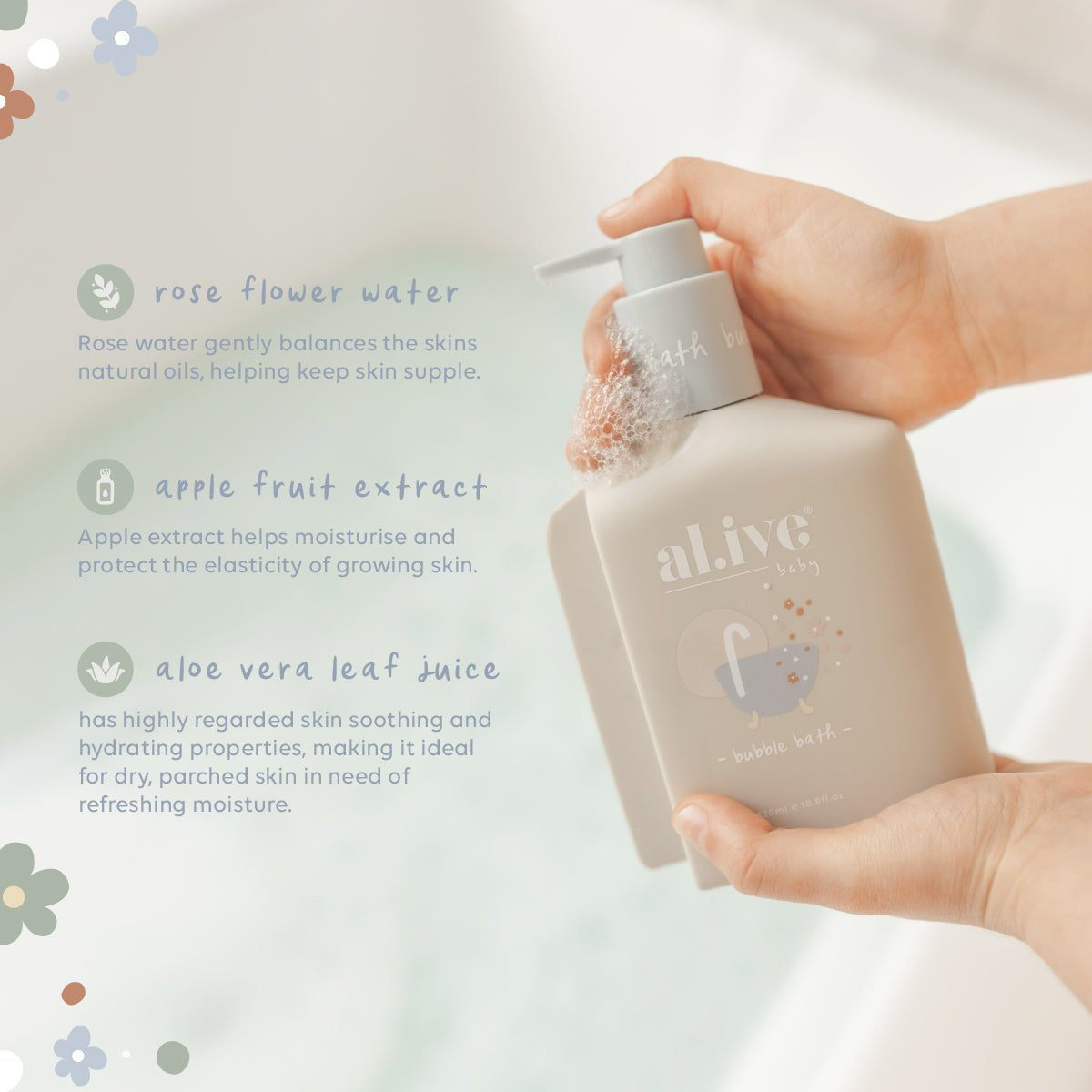 Al'ive Body Bubble Bath - Apple Blossom – Lewis & Philp