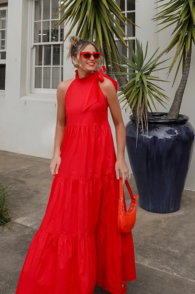 Wyatt Wilde Helena Dress - Red – Lewis & Philp